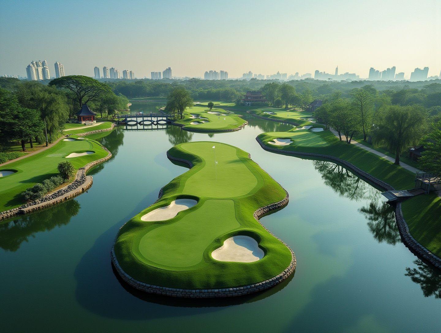 Shanghai Silport Golf Club, Shanghai , Scenic Lakeside Golf
